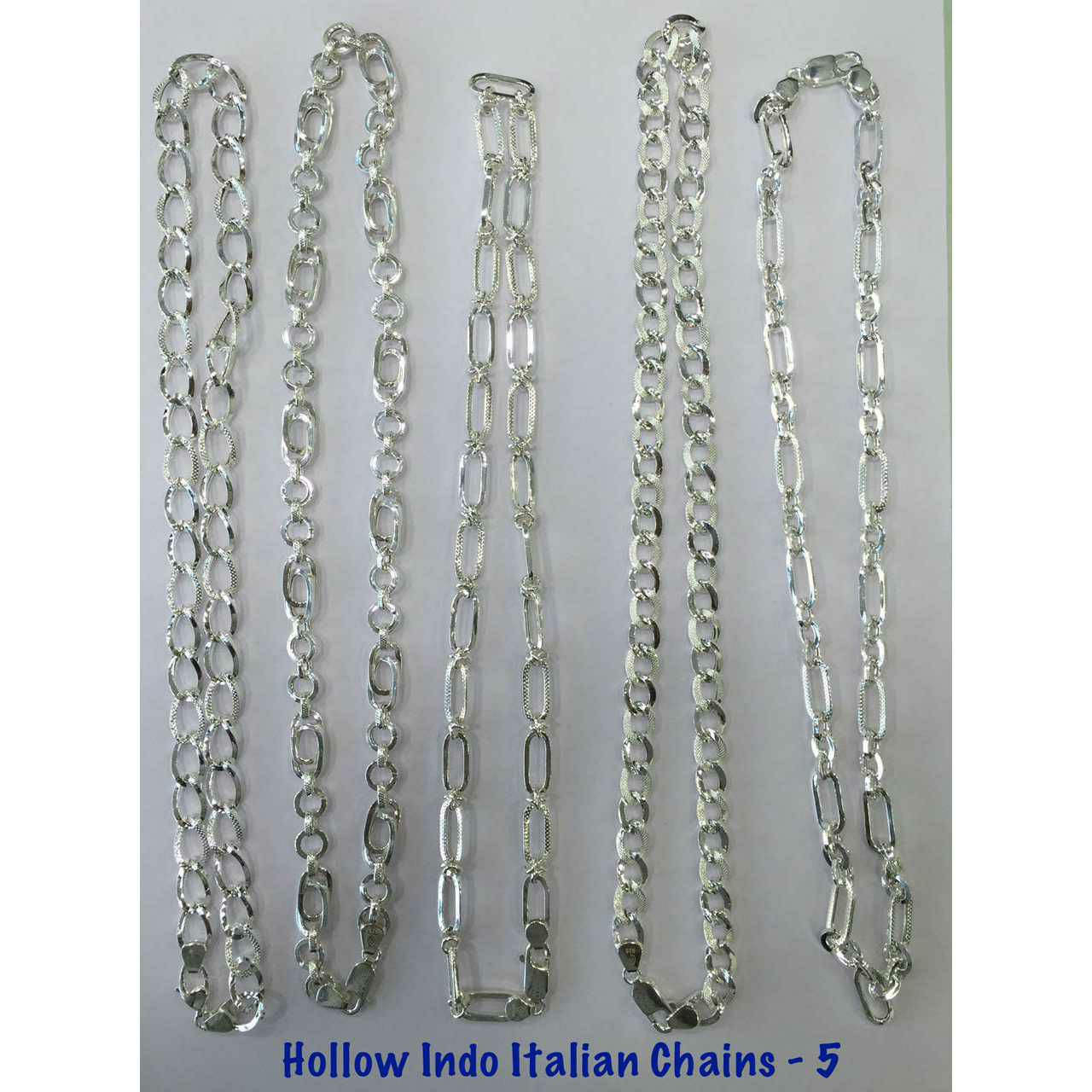 Buy quality 92.5 Hollow Indo Italian Locking Chain Ms-2444 in Rajkot
