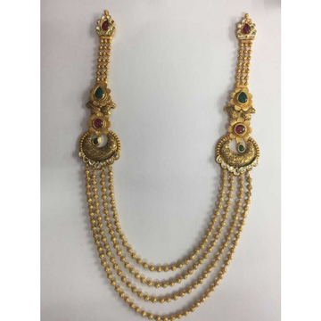 Manufacturer of 22k / 916 gold ladies jadtar classic long necklace set | Jewelxy - 40966