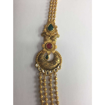 Manufacturer of 22k / 916 gold ladies jadtar classic long necklace set | Jewelxy - 40966