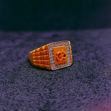 Showroom of 22k gold om letter ring | Jewelxy - 197430