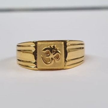 Retailer of 22kt yellow gold treasured bond om ring for men | Jewelxy ...