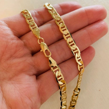 Showroom of 22 kt yellow real gold mariner link men's necklace chain 25 ...