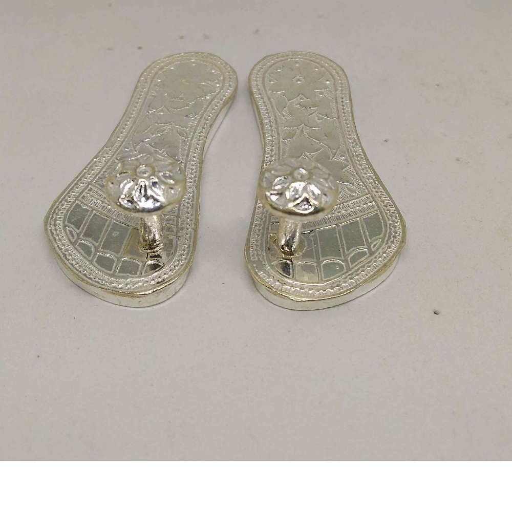 Retailer of Pure silver beautiful charan paduka for pooja | Jewelxy ...