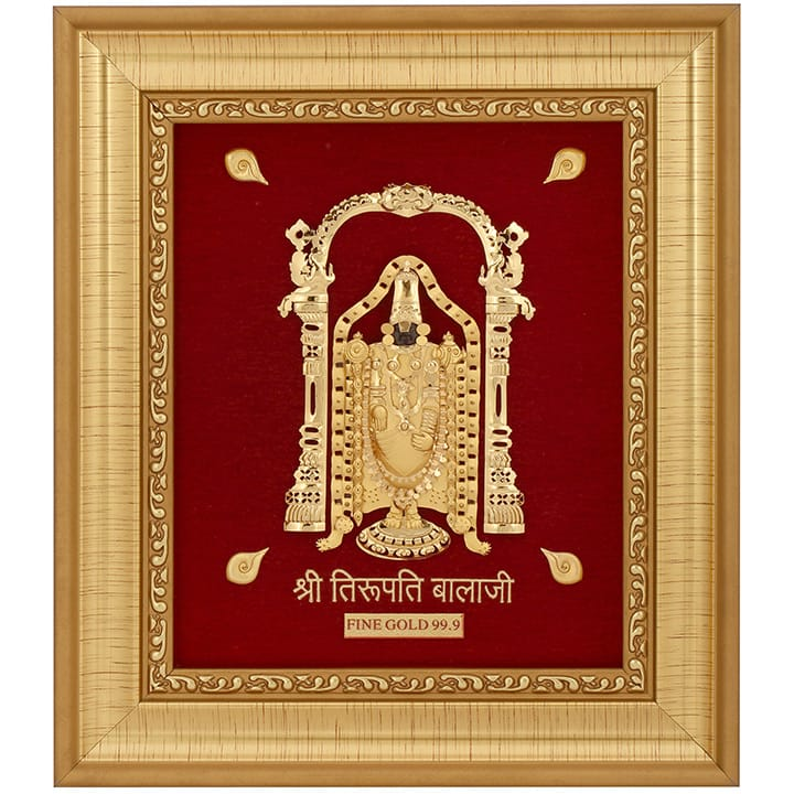 Buy quality 24k gold leaf tirupati balaji frame in Ahmedabad