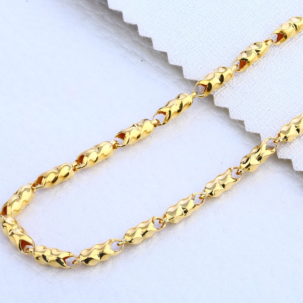 Manufacturer of 22ct gold mens plain designer choco chain mch300 ...