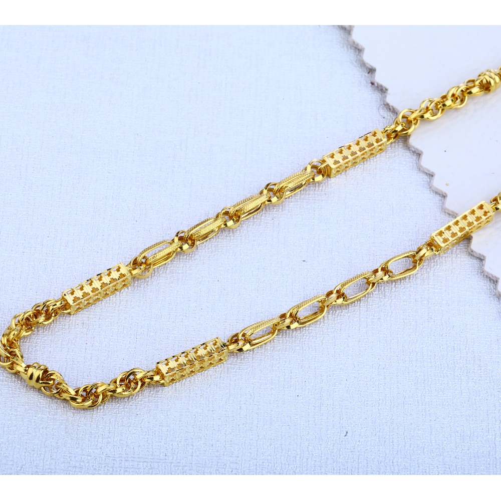 Manufacturer of 916 gold hallmark stylish choco chain mch110 | Jewelxy ...
