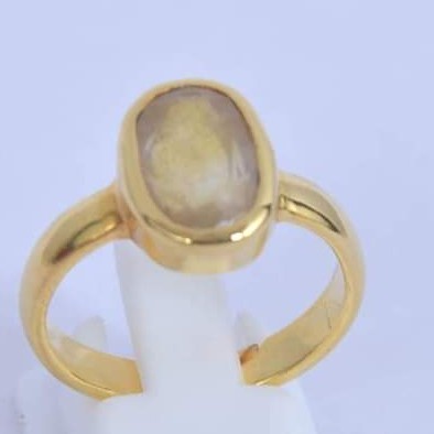Buy quality 22KT Gems stone Yellow Saffiare Ring For Unisex in Ahmedabad