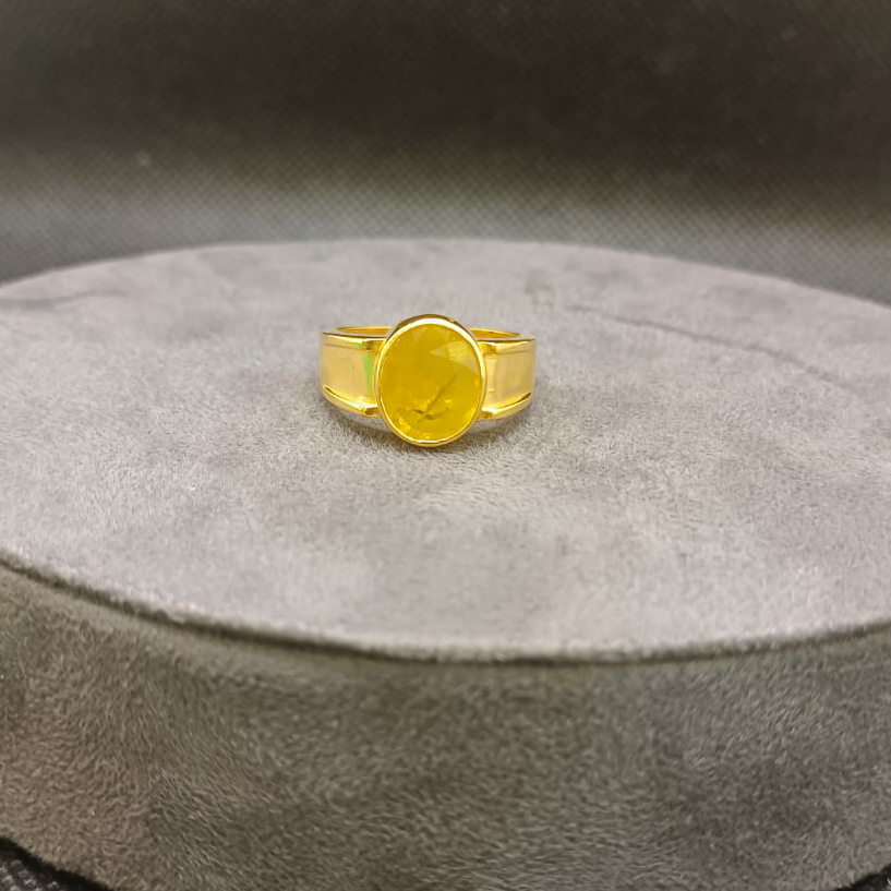 Buy quality 22 carat 916 gents guru pukhraj ring in Ahmedabad