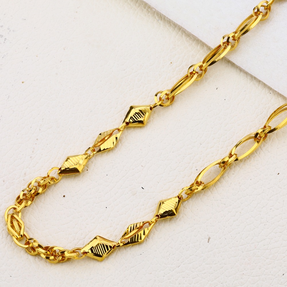 Manufacturer of 22ct gold men's classic choco chain mch270 | Jewelxy ...