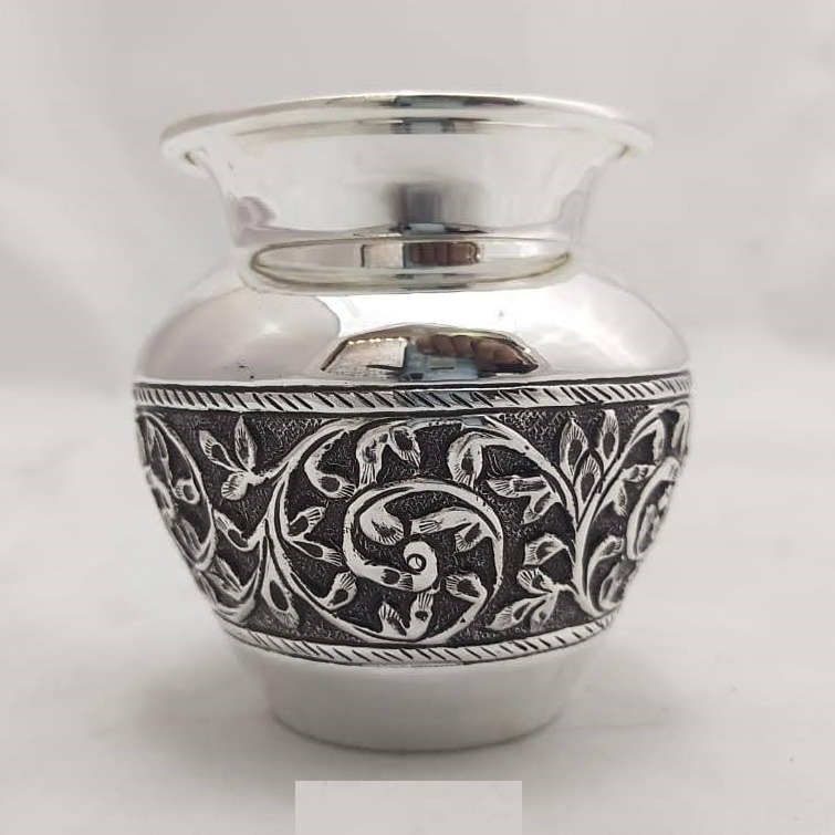 Buy quality 92.5% Pure Silver Kalash In Light Weight And Fine work PO ...