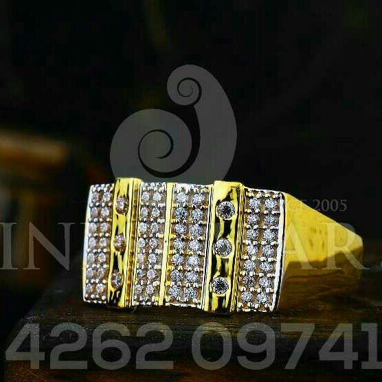 Buy quality 22kt Gold Cz Gents Ring in Ahmedabad