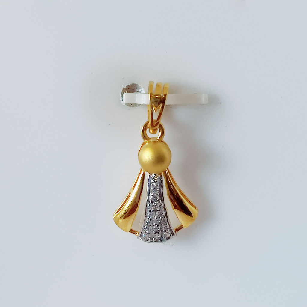 Buy quality 916 gold triangle shape met finish pendant in Ahmedabad