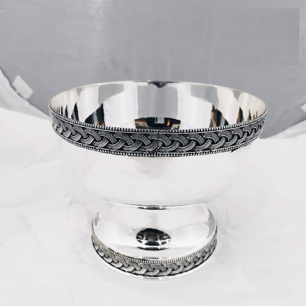 Buy quality 925 pure silver designer fruit basket for tabletop pO-162 ...