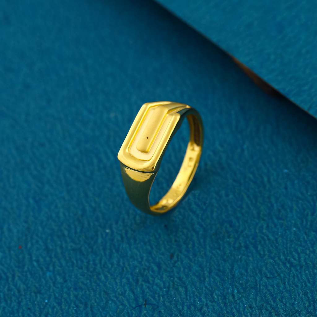 Showroom of 22k 916 simple regular wearing matt finish gold ring for ...