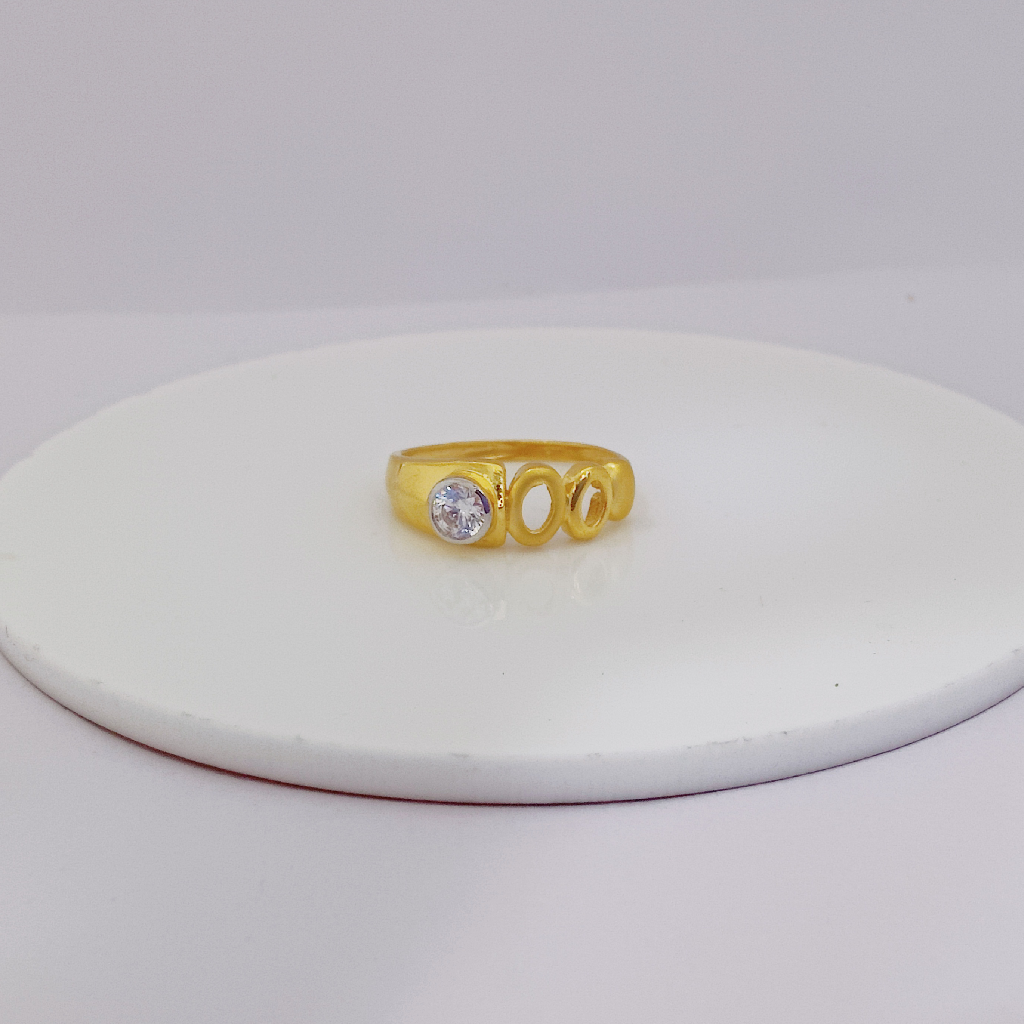 Buy quality 22k Gold Exclusive Round Shape Stone Ring in Ahmedabad