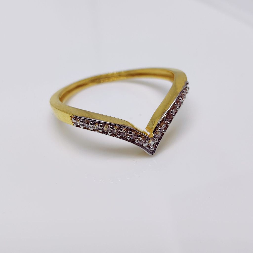 Showroom of 22k gold v shape ladies ring | Jewelxy - 218434