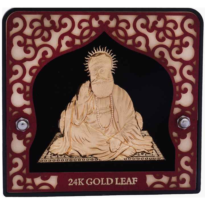Buy quality 24k gold leaf guru nanak frame in Ahmedabad
