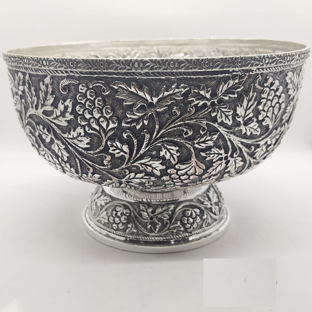 Buy quality 925 Pure Silver Designer Fruit & Flower Basket PO-162-13 in ...
