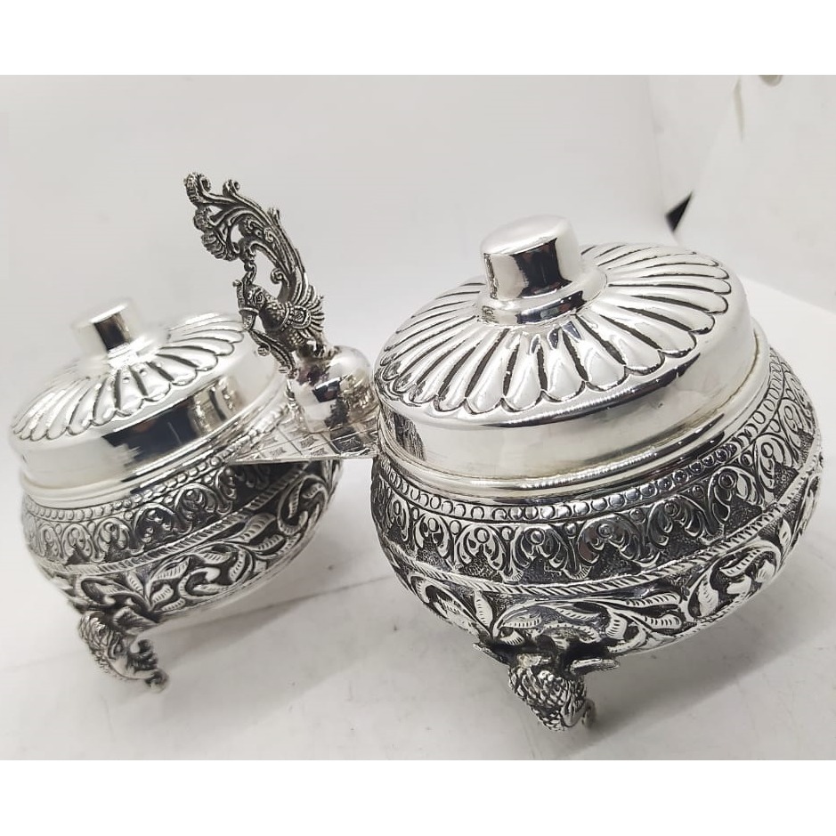 Buy quality 925 Pure Silver Stylish Antique Bharni And Tray Set PO-265 ...