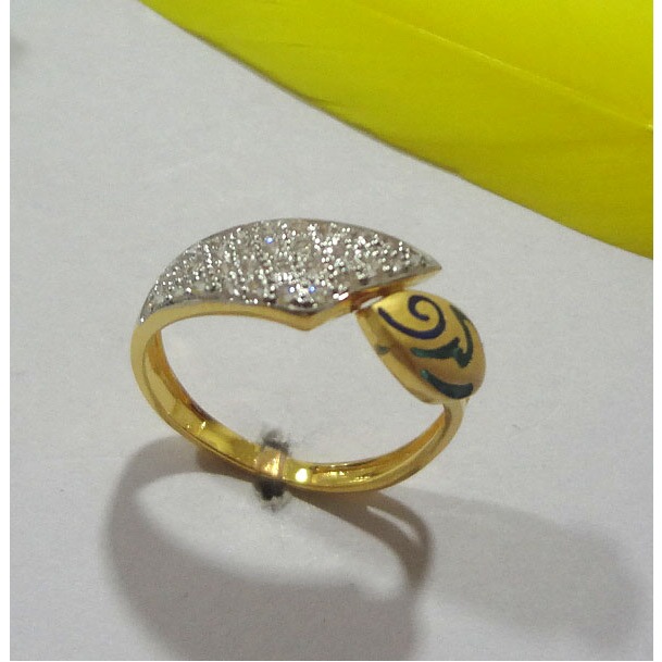 Manufacturer of 916 gold cz ring for women lr-1343 | Jewelxy - 84576