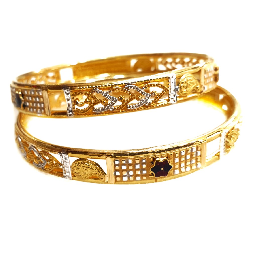 Showroom of 916 gold black meenakari copper kadli mga - gk037 | Jewelxy ...