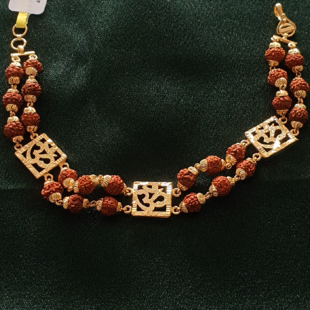 Showroom of 22.k gold om design rudraksh gents lucky | Jewelxy - 237387