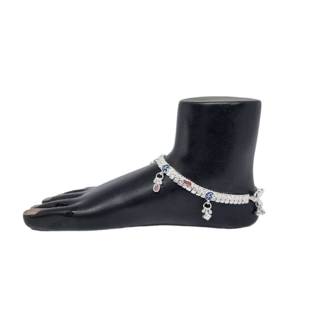 Showroom of Simple designer payal in silver mga - pls4210 | Jewelxy ...