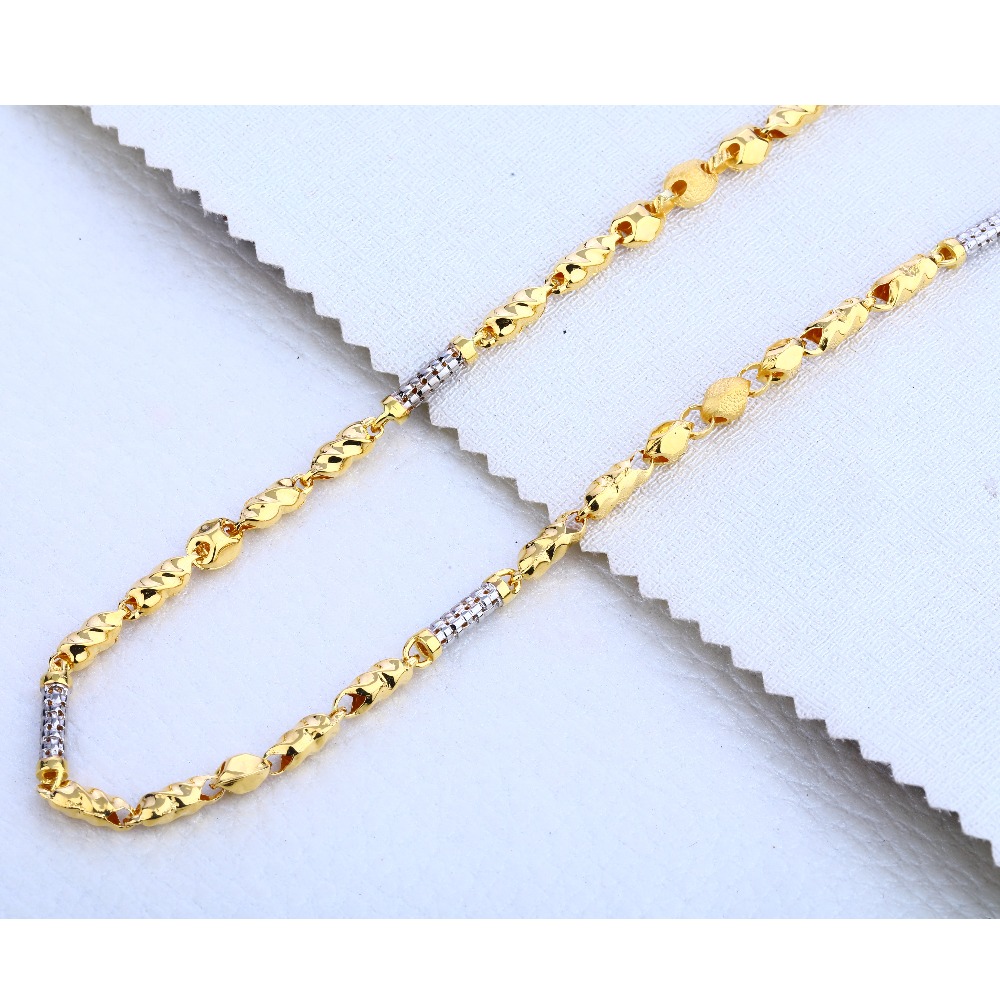 Manufacturer of 22ct gold mens plain exclusive choco chain mch302 ...