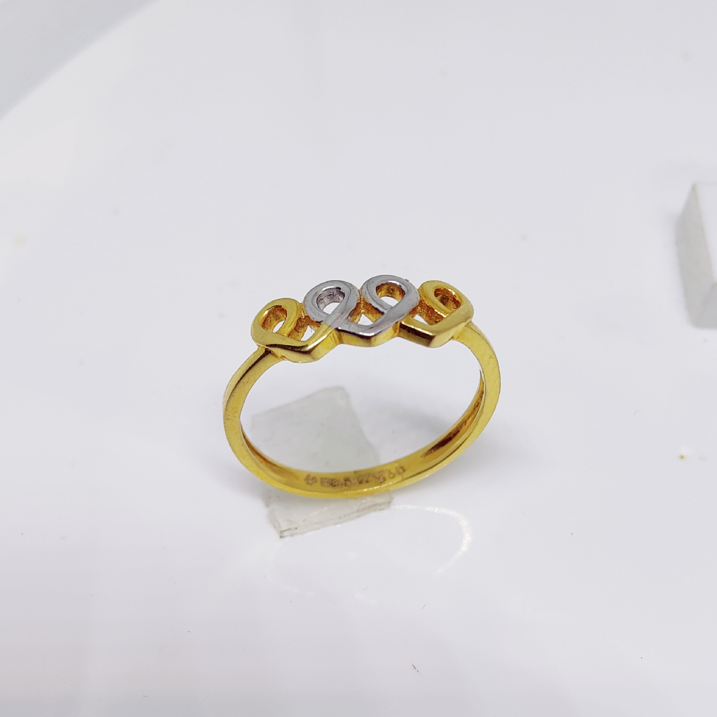 Buy quality 22k Gold Exclusive Heart Shape Plain Ring in Ahmedabad