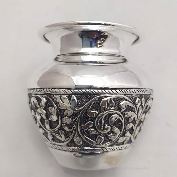Buy quality 925 Pure Silver Kalash In Light Weight And fine work PO-165 ...