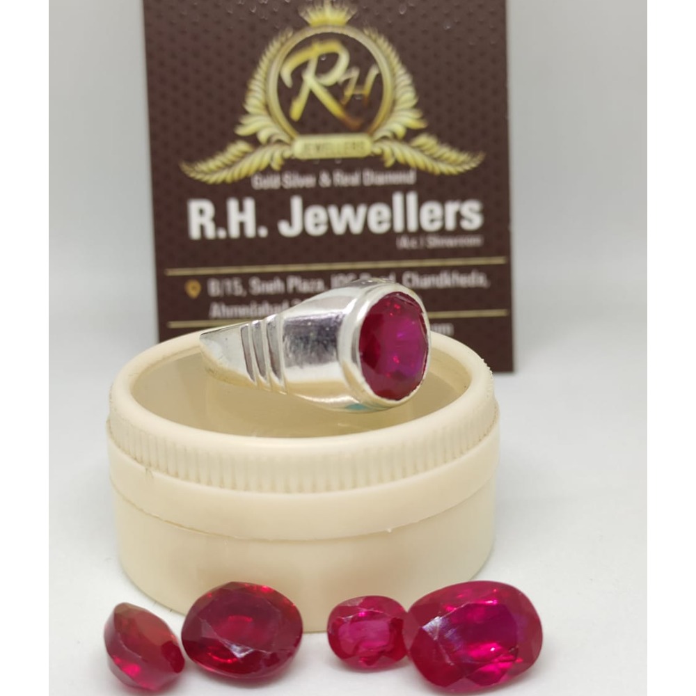 Buy quality Silver manek stone ring rh-sr608 in Ahmedabad