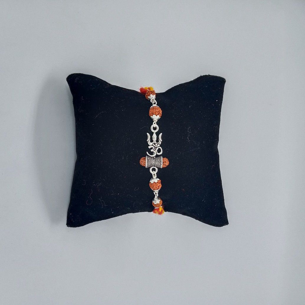 Retailer of Silver mahakal om fency rakhi | Jewelxy - 216629