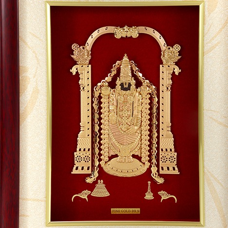 Buy quality (36x48 cm) god tirupati bala ji divine photo frame 24 k ...
