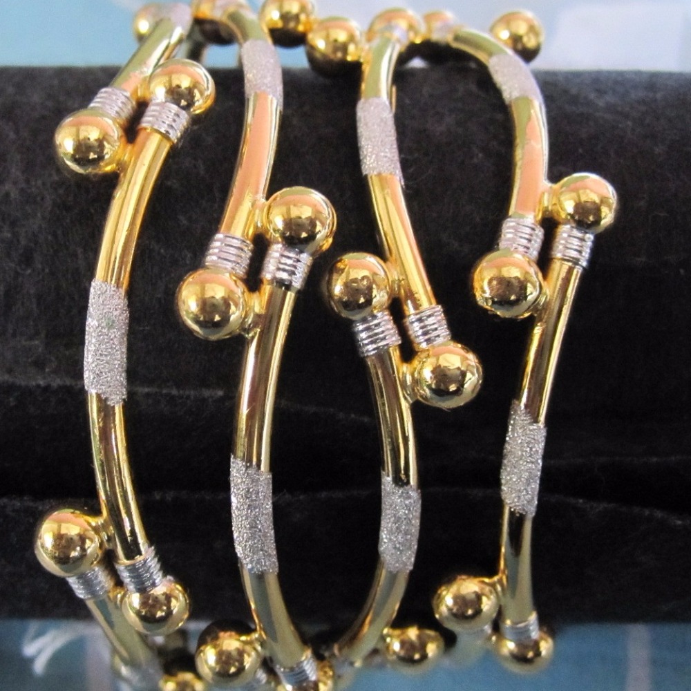 Buy quality 916 Gold Ball Pipe Copper Kadli Bangle in Ahmedabad