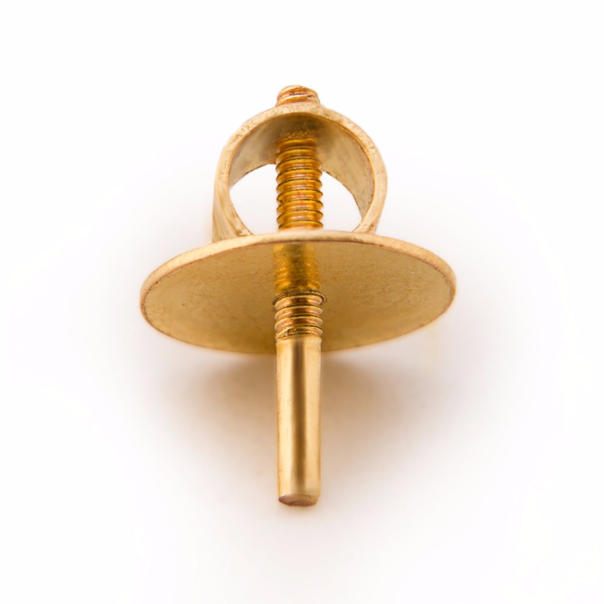 Manufacturer of 8mm round screw set (chaki post). | Jewelxy - 28433