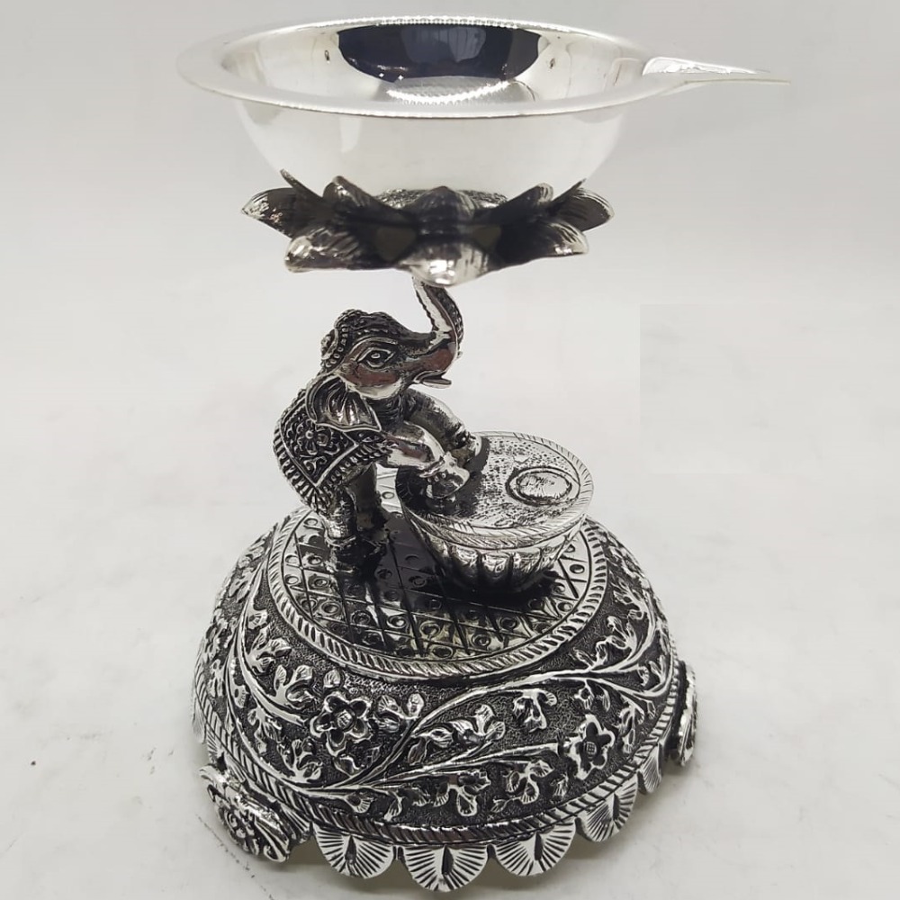 Buy quality 925 Pure Silver Lamp (Panchmukhi Diya Samayi ) PO-143-18 in ...