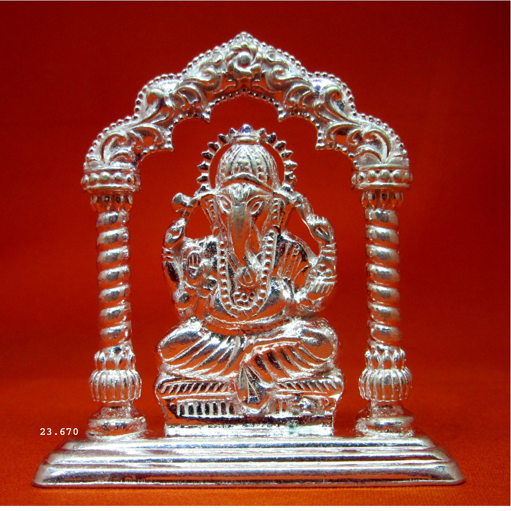 Buy quality Silver Shree Ganesha Merath Gate Murti(Statue) MRT- in ...