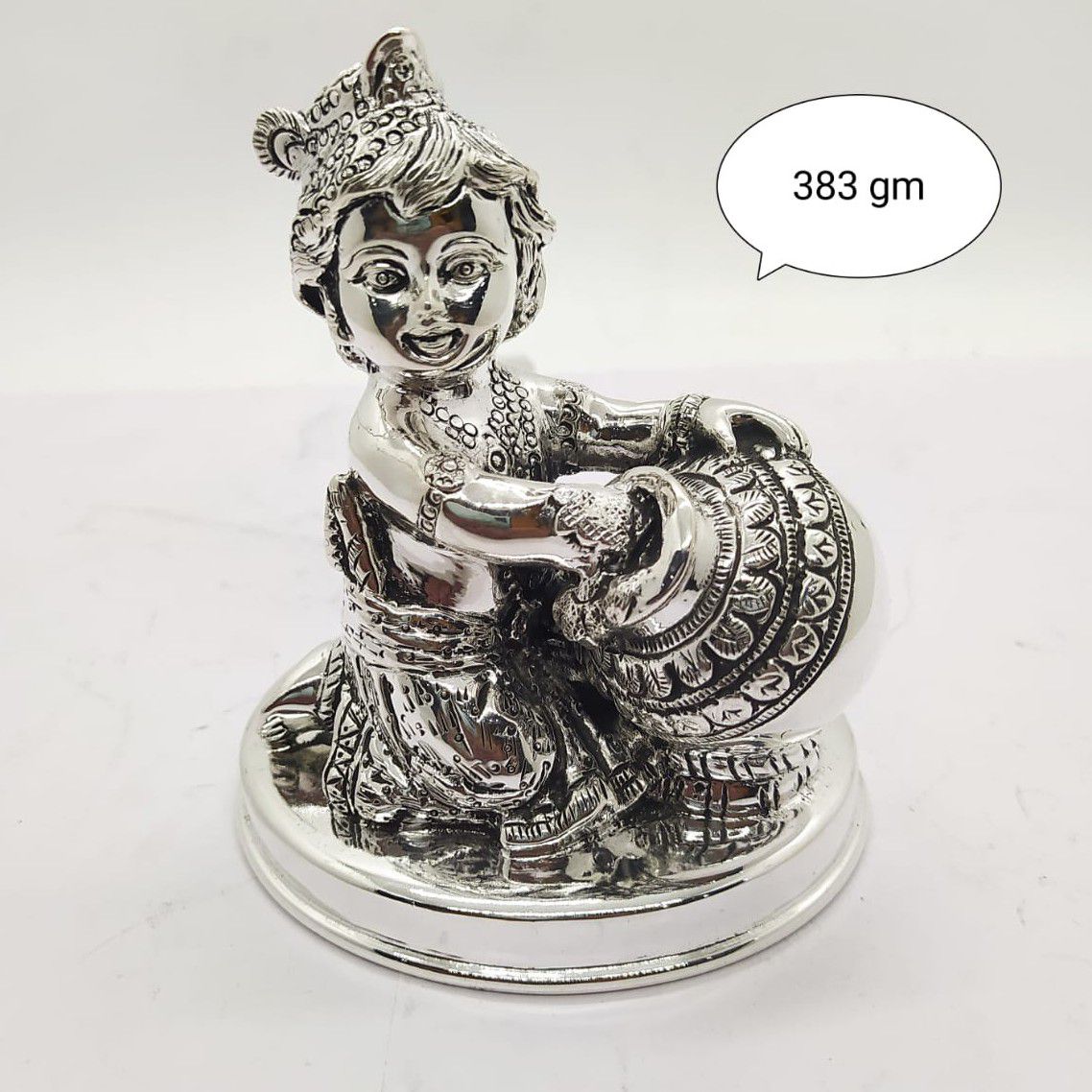 Buy quality Pure Silver Ladoo Gopal Idol In Antique Finish PO-174-44 in ...