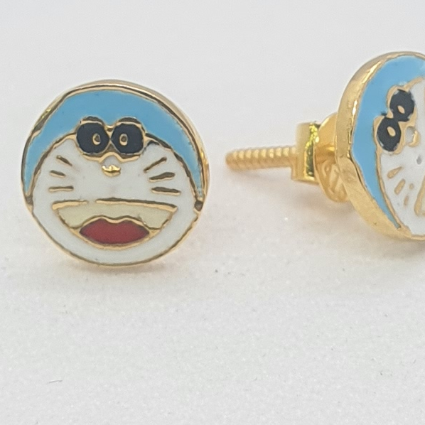 Showroom of Gold doraemon earrings | Jewelxy - 233180