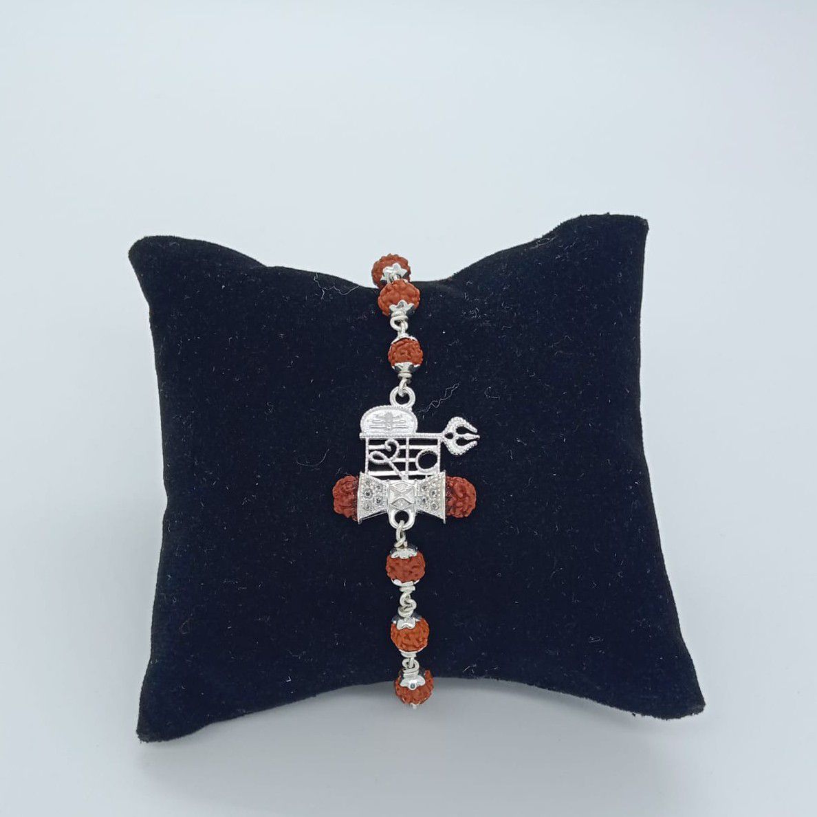 Showroom of Shiv design in silver rudraksh rakhi | Jewelxy - 216896