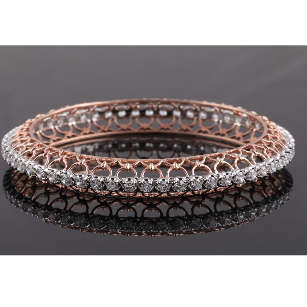 Manufacturer of 18k gold simple diamond bracelet | Jewelxy - 232714