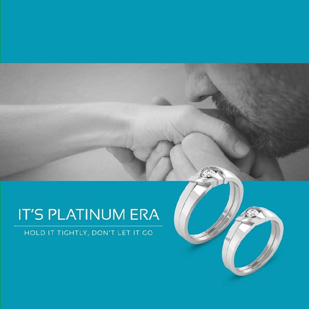 Buy quality 950 Platinum Divine union Couple ring For Unisex in Ahmedabad