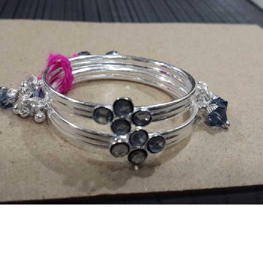 Manufacturer of Silver antique kadli white | Jewelxy - 37549