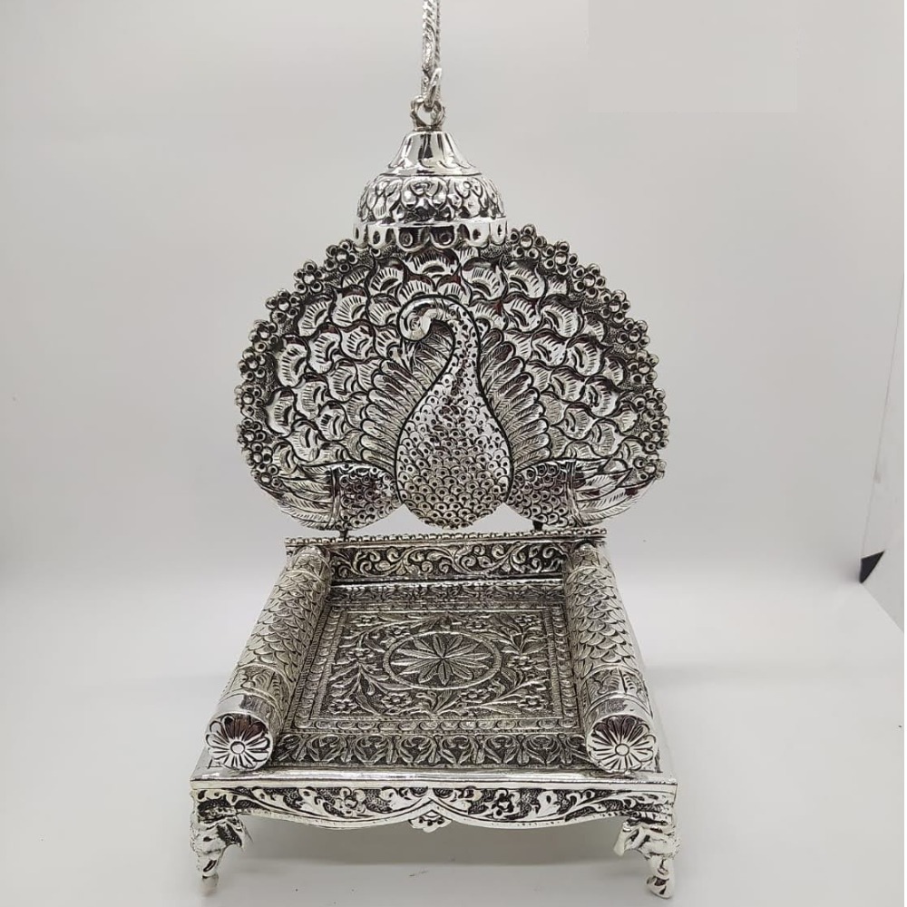 Buy quality 92.5 pure silver solid antique singhasan in Mayur Carvings ...