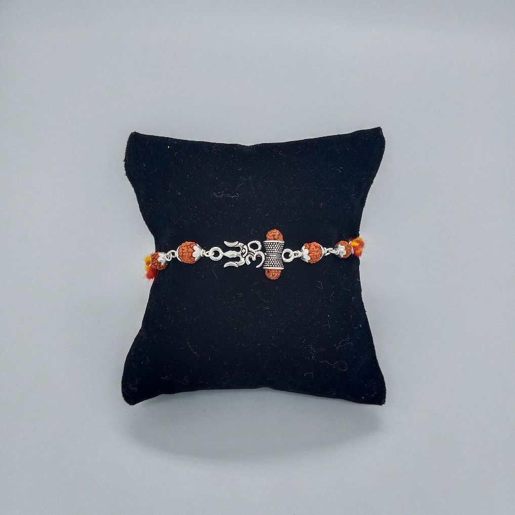 Retailer of Silver mahakal om fency rakhi | Jewelxy - 216629