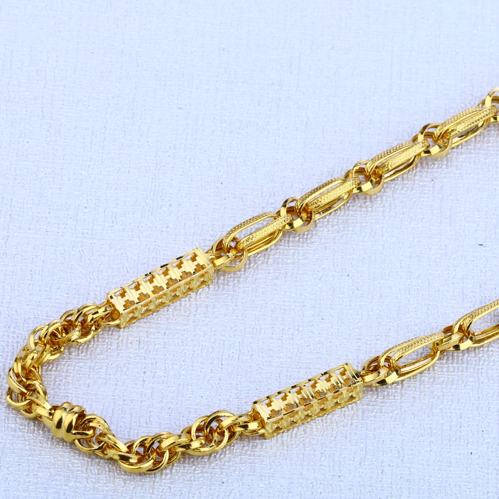 Manufacturer of 916 gold hallmark stylish choco chain mch110 | Jewelxy ...