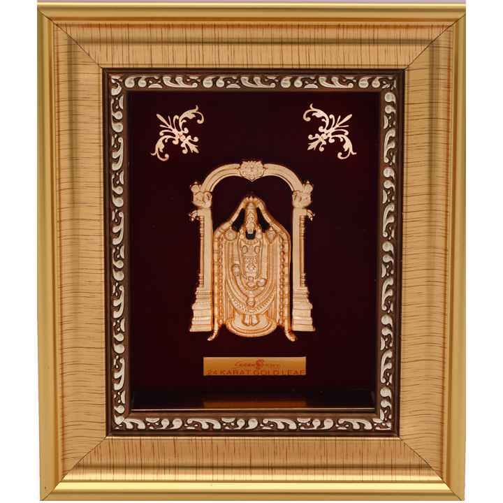 Buy quality 24k gold leaf tirupati balaji frame in Ahmedabad