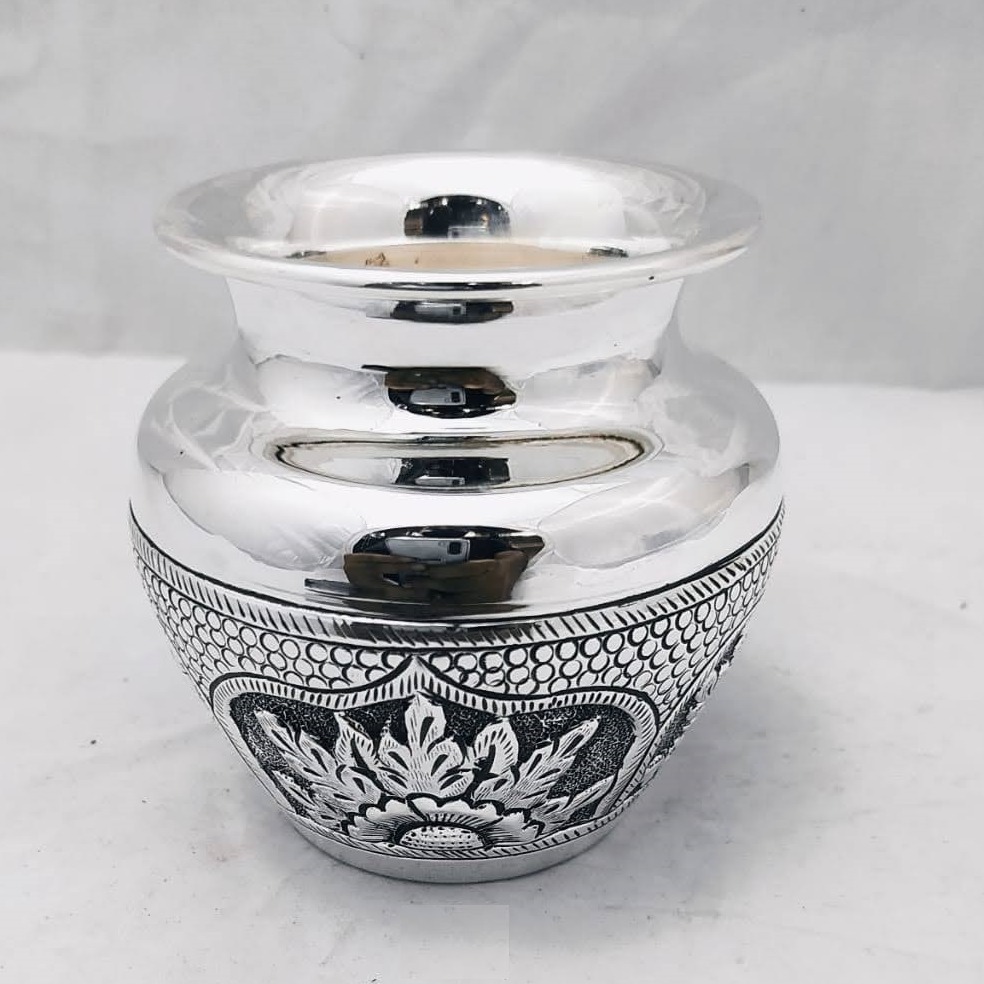 Buy quality 925 pure silver kalash in light weight and fine nakashi po ...