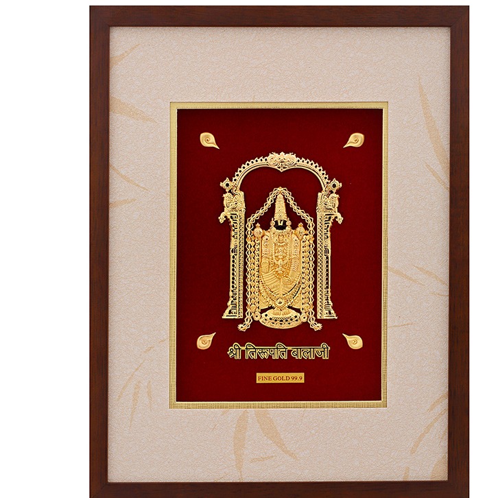 Buy quality (33X42 CM)GOD TIRUPATI BALAJI DIVINE PHOTO FRAME 24 K GOLD ...