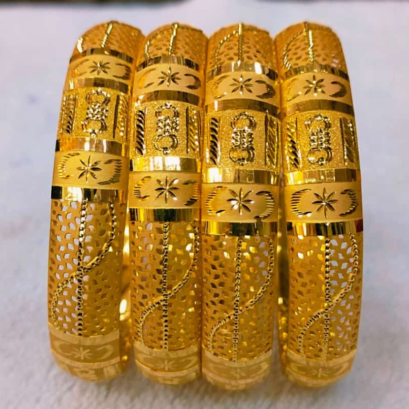 Retailer of 916 gold kalkatti design bangles | Jewelxy - 229082